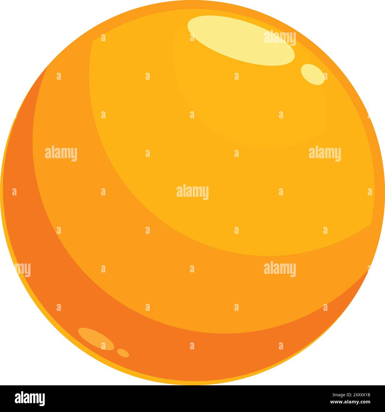 Shiny yellow sphere glowing with highlights on a white background Stock ...