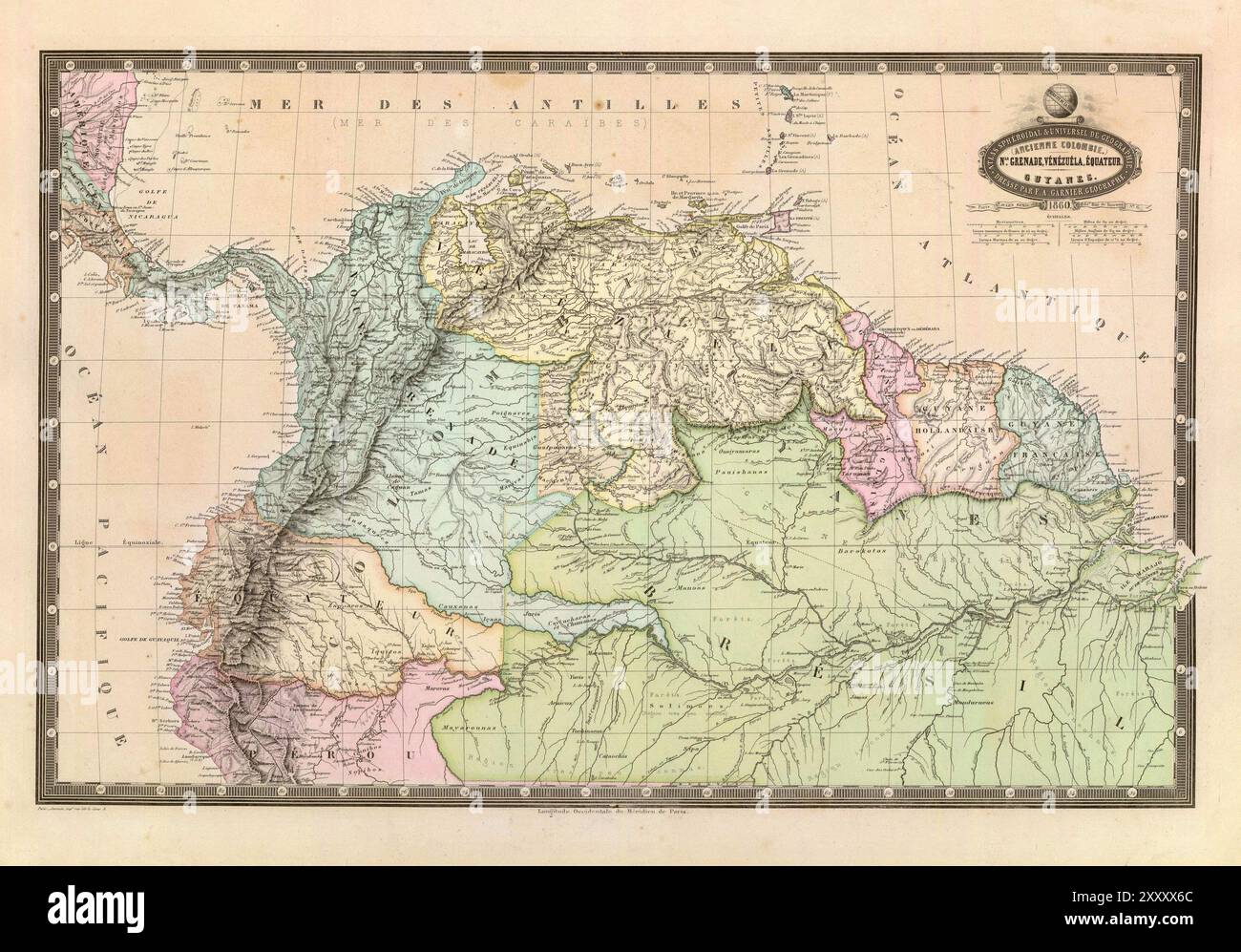 Map of colombia 1800s hi-res stock photography and images - Alamy