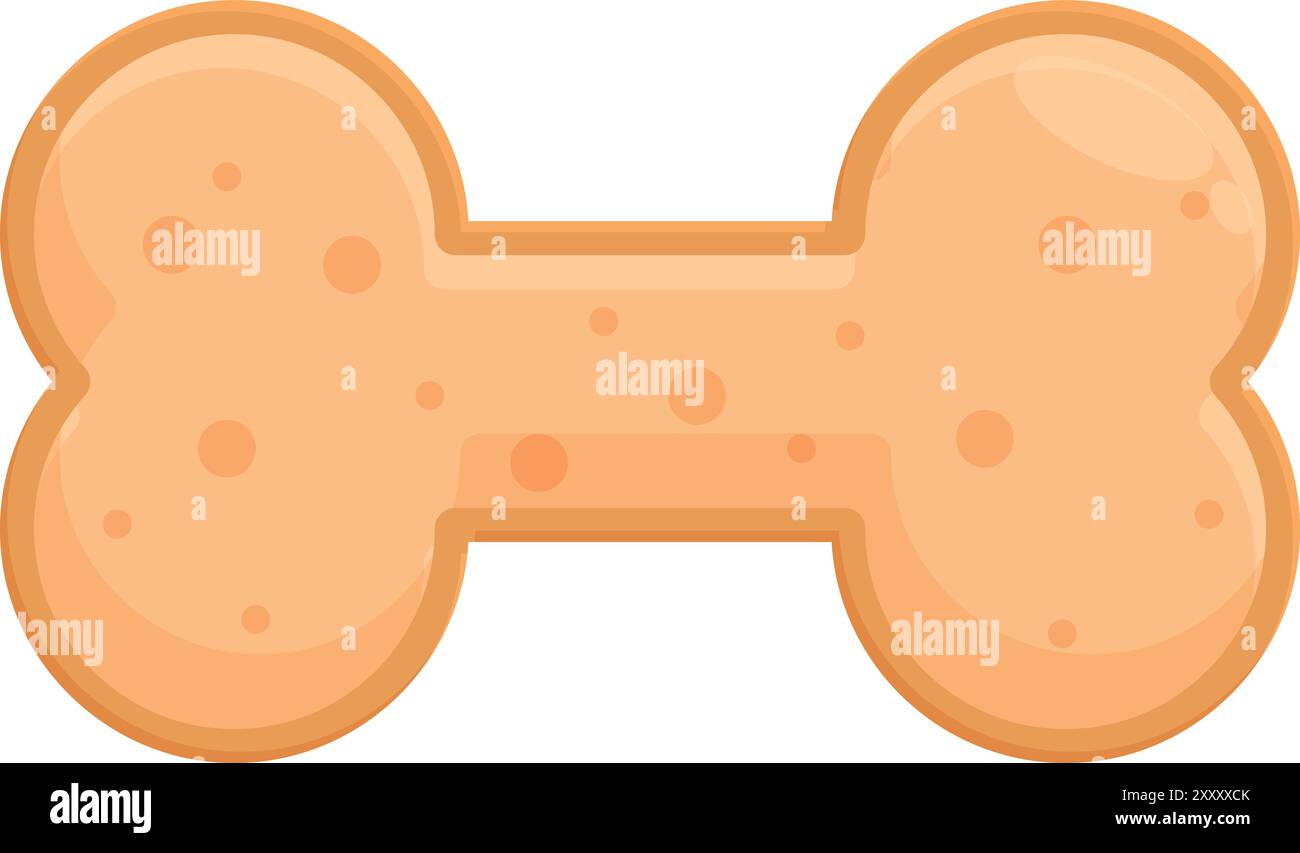 Crunchy dog bone lying isolated on white background Stock Vector Image ...