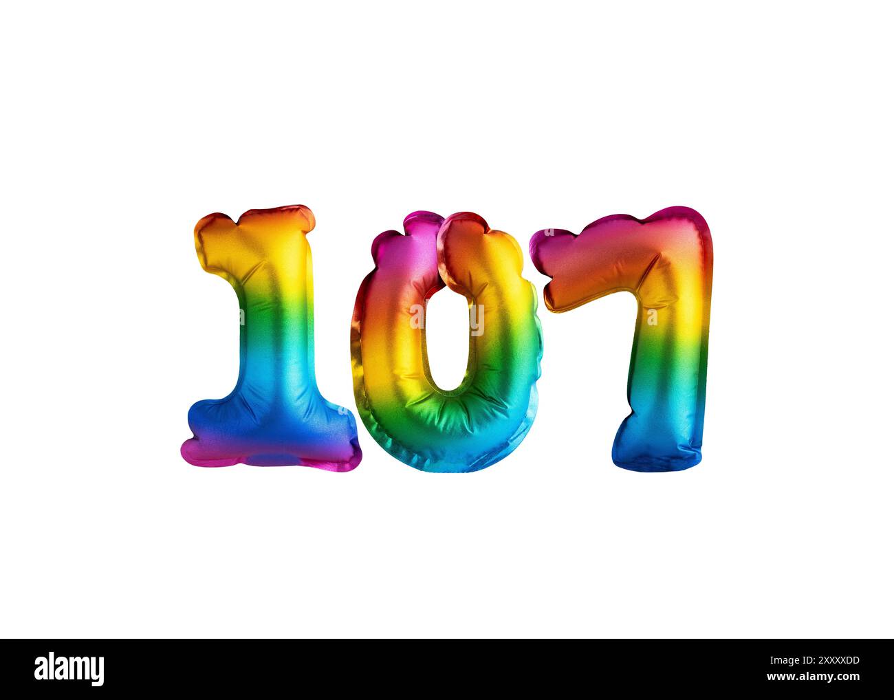 Balloon number 107 Cut Out Stock Images & Pictures - Alamy