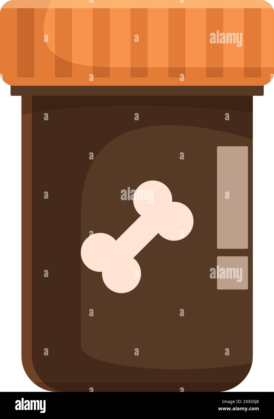 Dog food container with bone symbol representing pet nutrition Stock ...