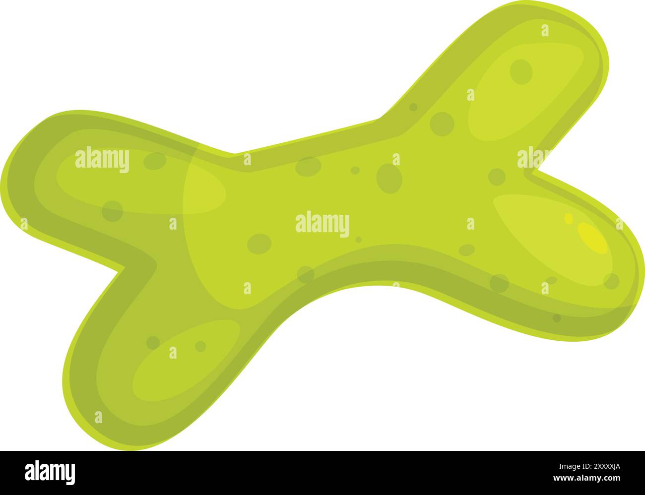 Simple cartoon illustration of a green bacteria or virus, perfect for ...