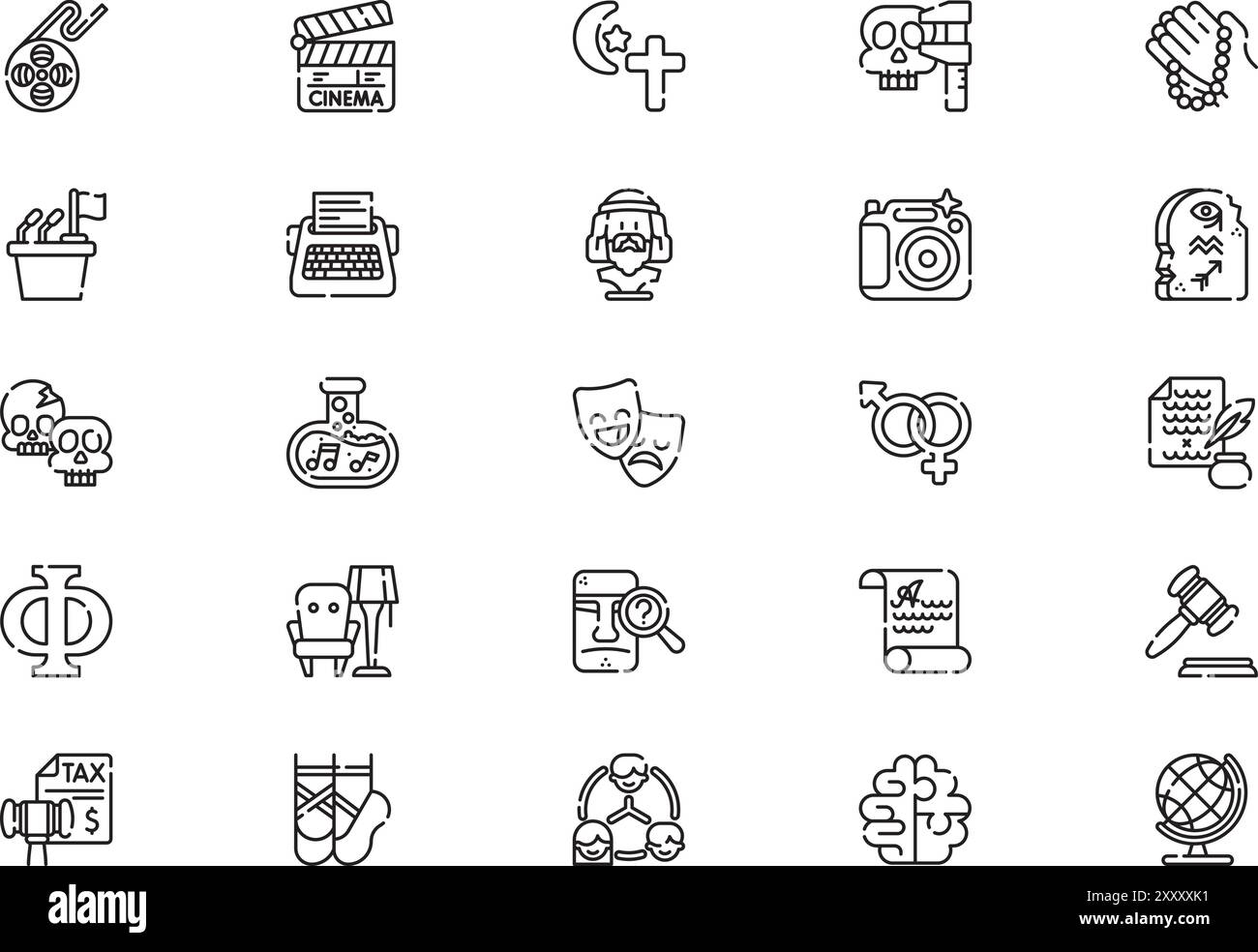 Humanities icons collection is a vector illustration with editable ...