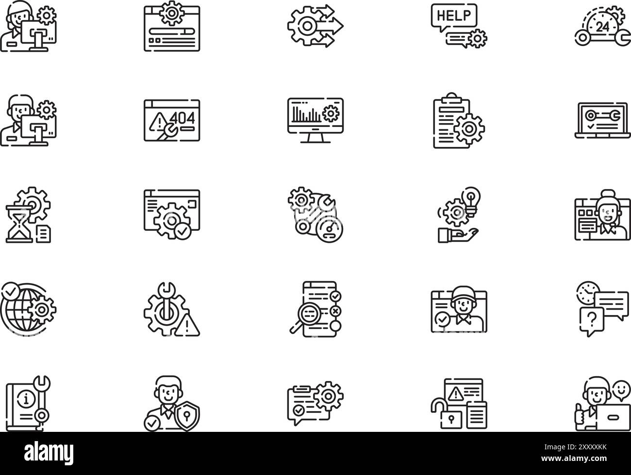 Tech support vector vectors hi-res stock photography and images - Alamy