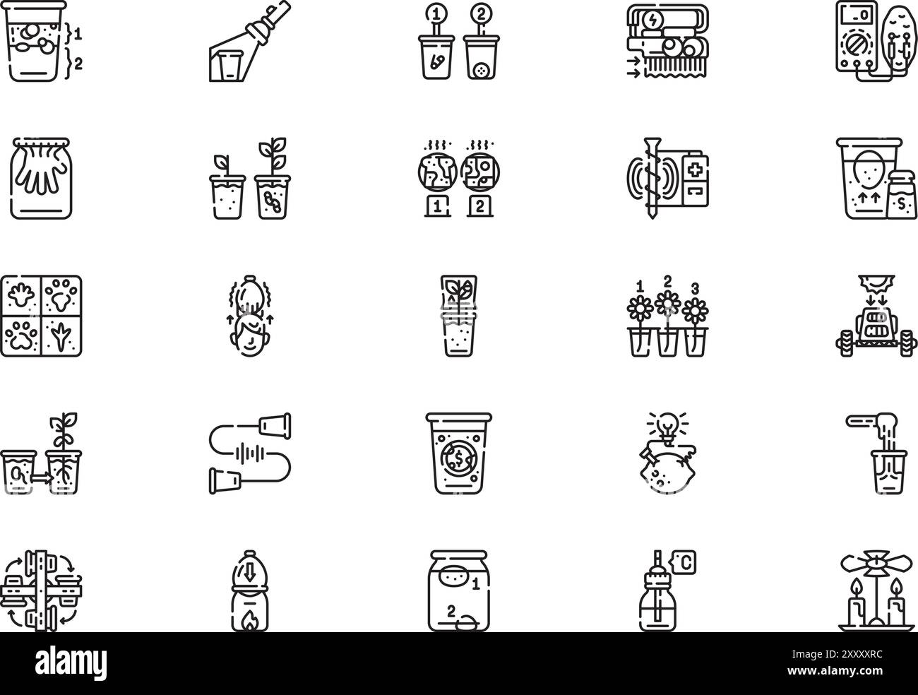 Science fair icons collection is a vector illustration with editable stroke Stock Vector Image ...