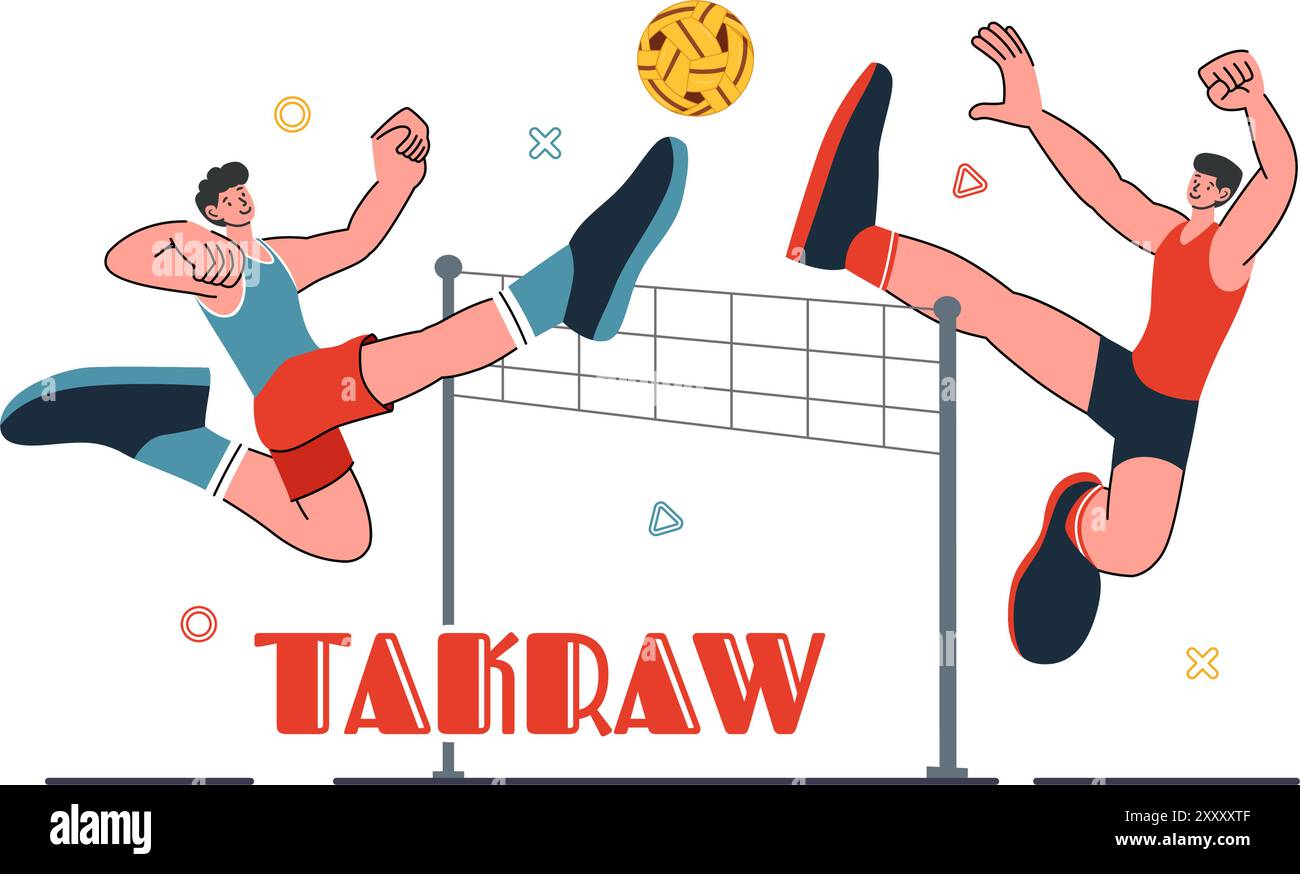 Sepak takraw player Stock Vector Images - Alamy