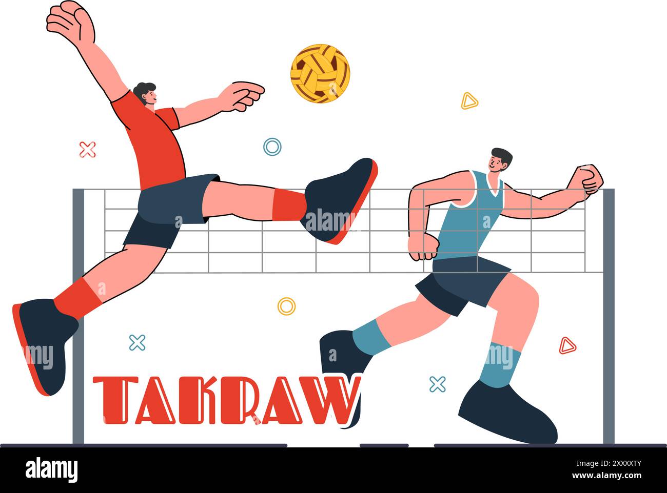 Thailand sepak takraw Stock Vector Images - Alamy