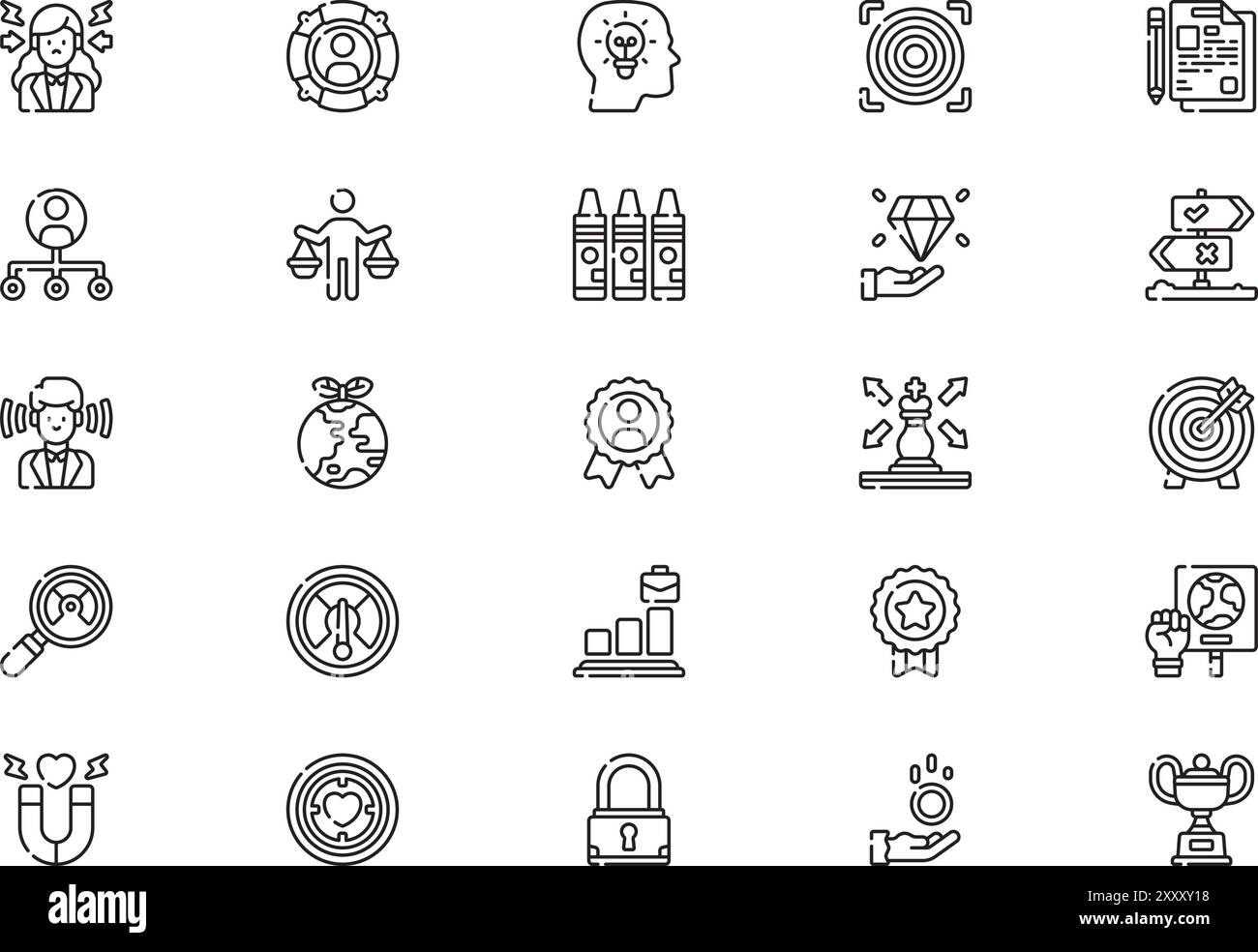 Business ethics icons . collection is a vector illustration with ...