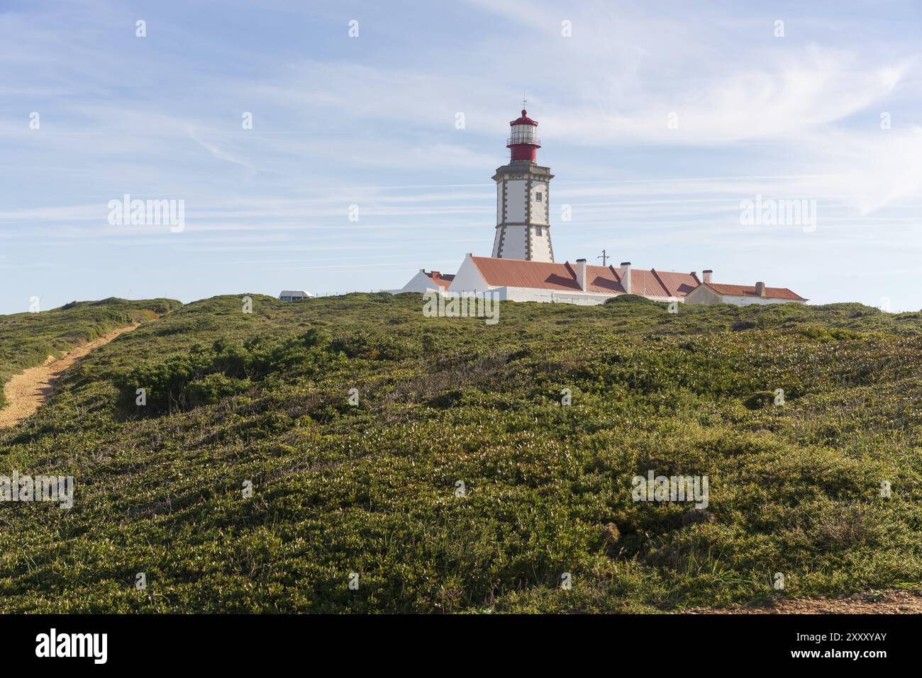 Landscape of Capo Espichel cape with the Lighthouse, in Portugal Stock Photo - Alamy