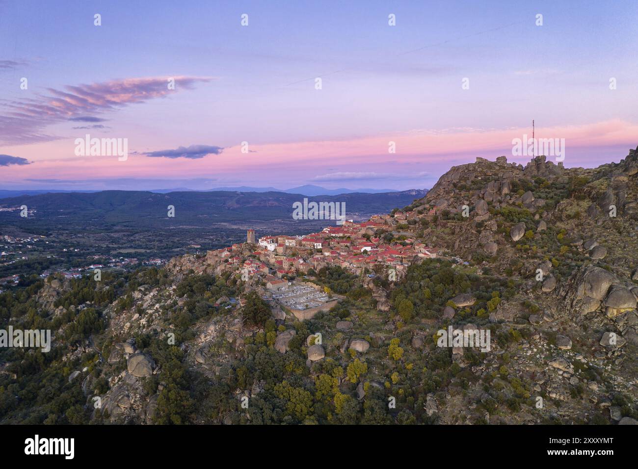 Monsanto village sunset portugal aerial hi-res stock photography and ...