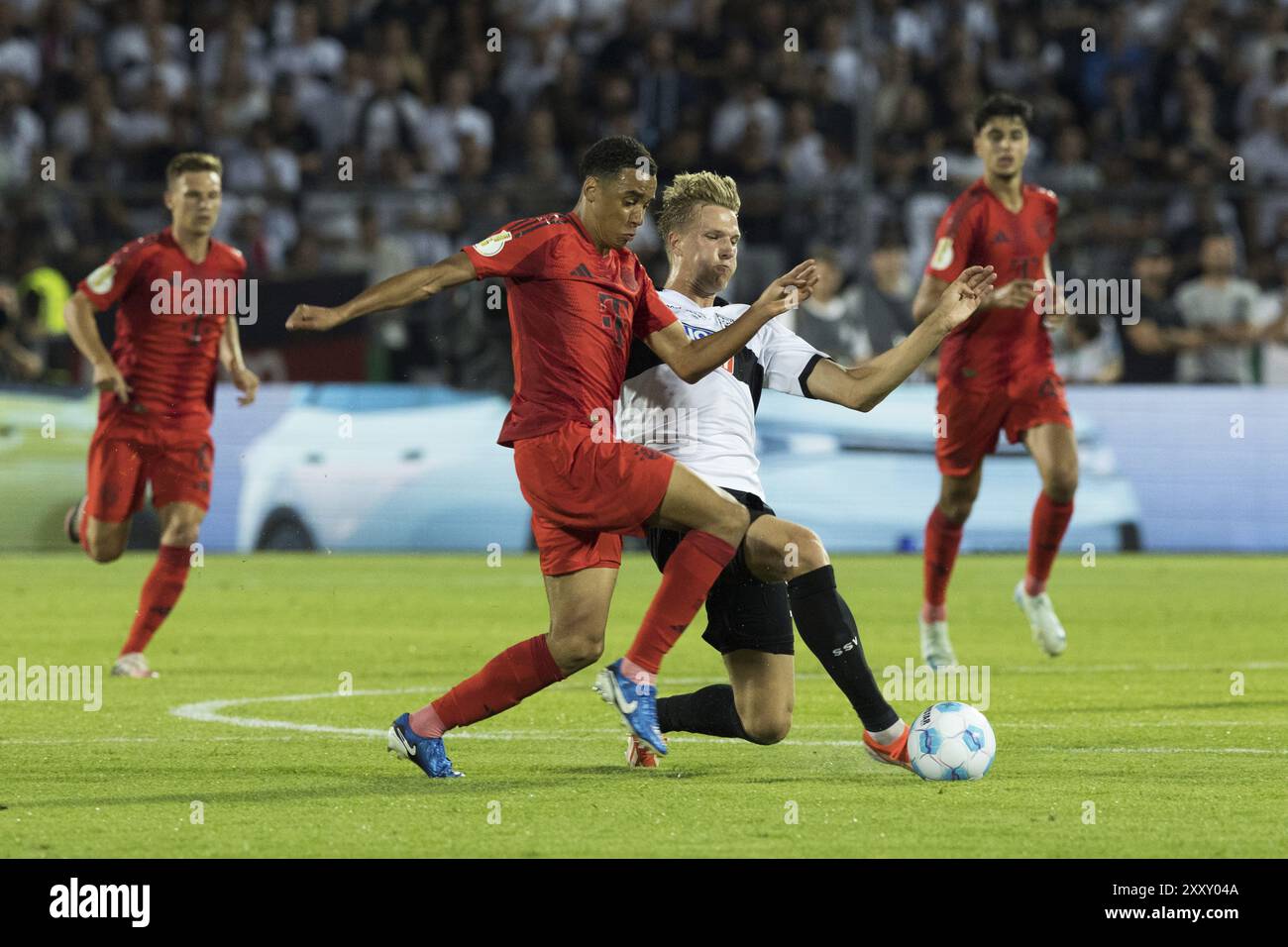 Jamal musiala fc bayern munich playing with a ball hi-res stock ...