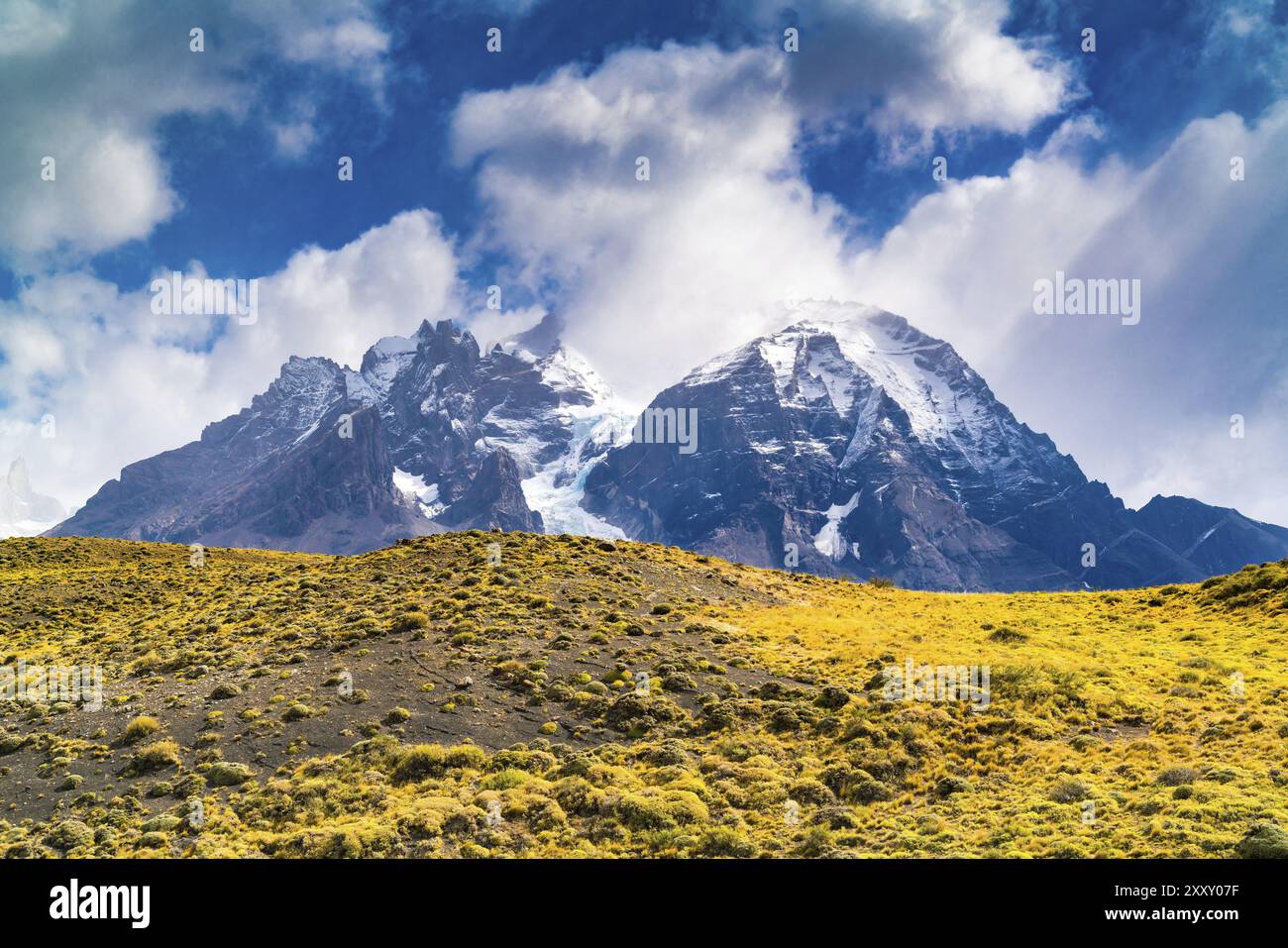 Natural landscape of Torres del Paine National Park in Chilean ...