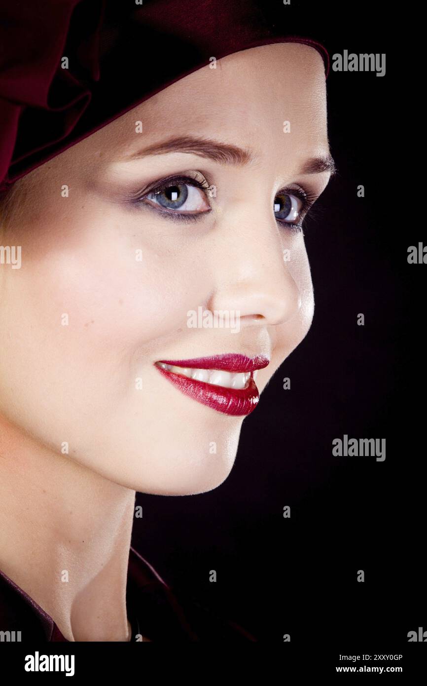 Old-fashioned lady. Isolated on white Stock Photo - Alamy
