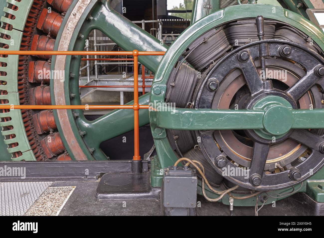 Historic generator in an old power station Stock Photo - Alamy