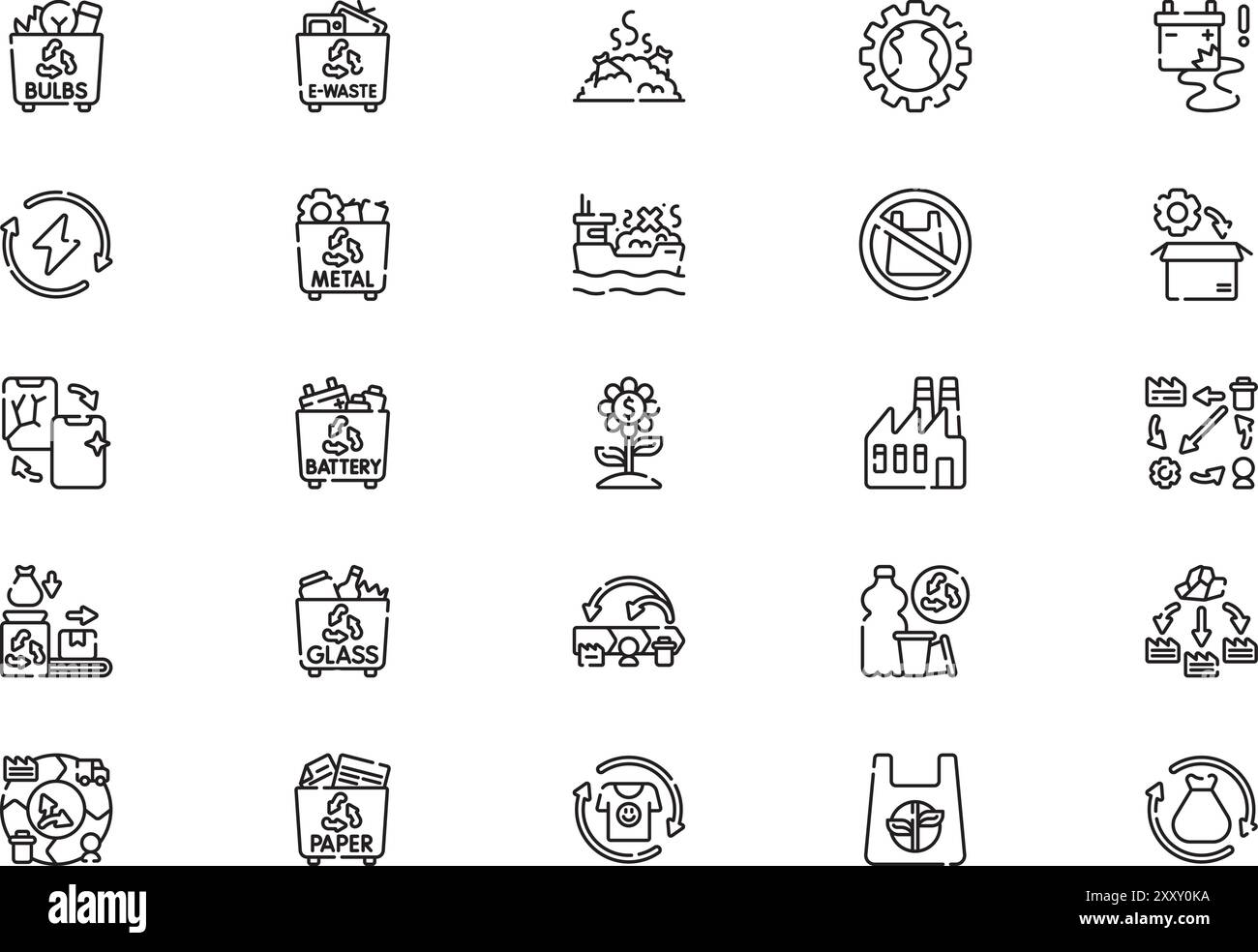 Circular economy icons collection is a vector illustration with ...