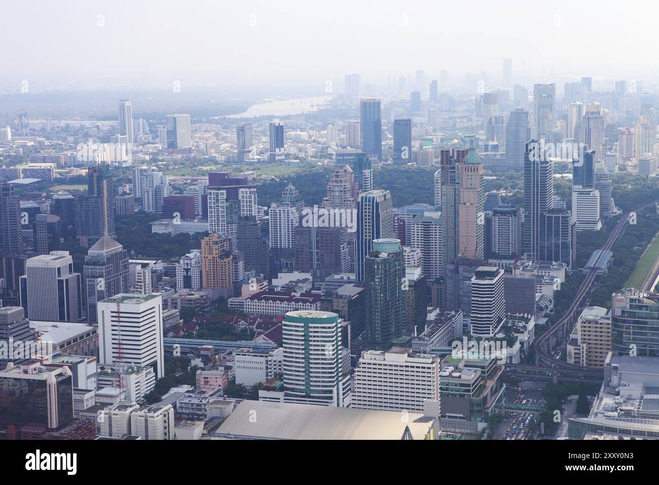 Bangkok cityscape. View of the city from the tallest building in ...