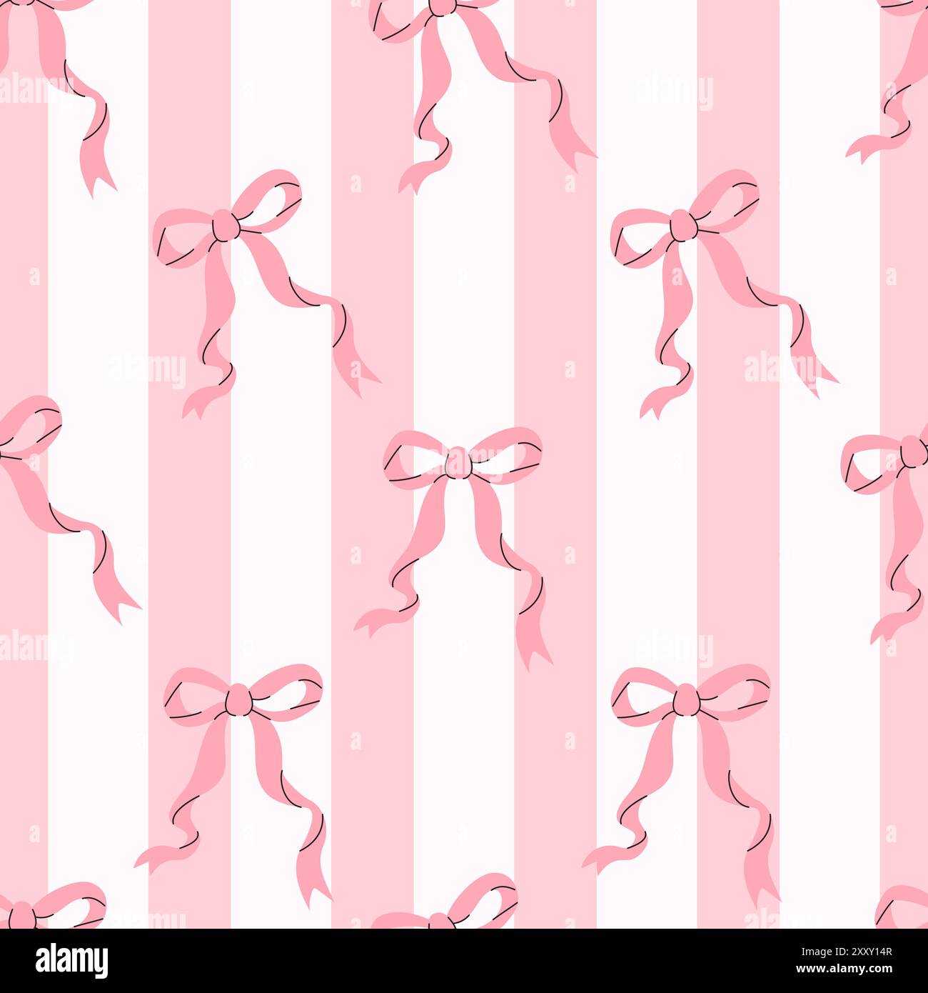 Pink Bow Ribbon Vector Set Of Hand Drawn Pink Bow Vector Image On