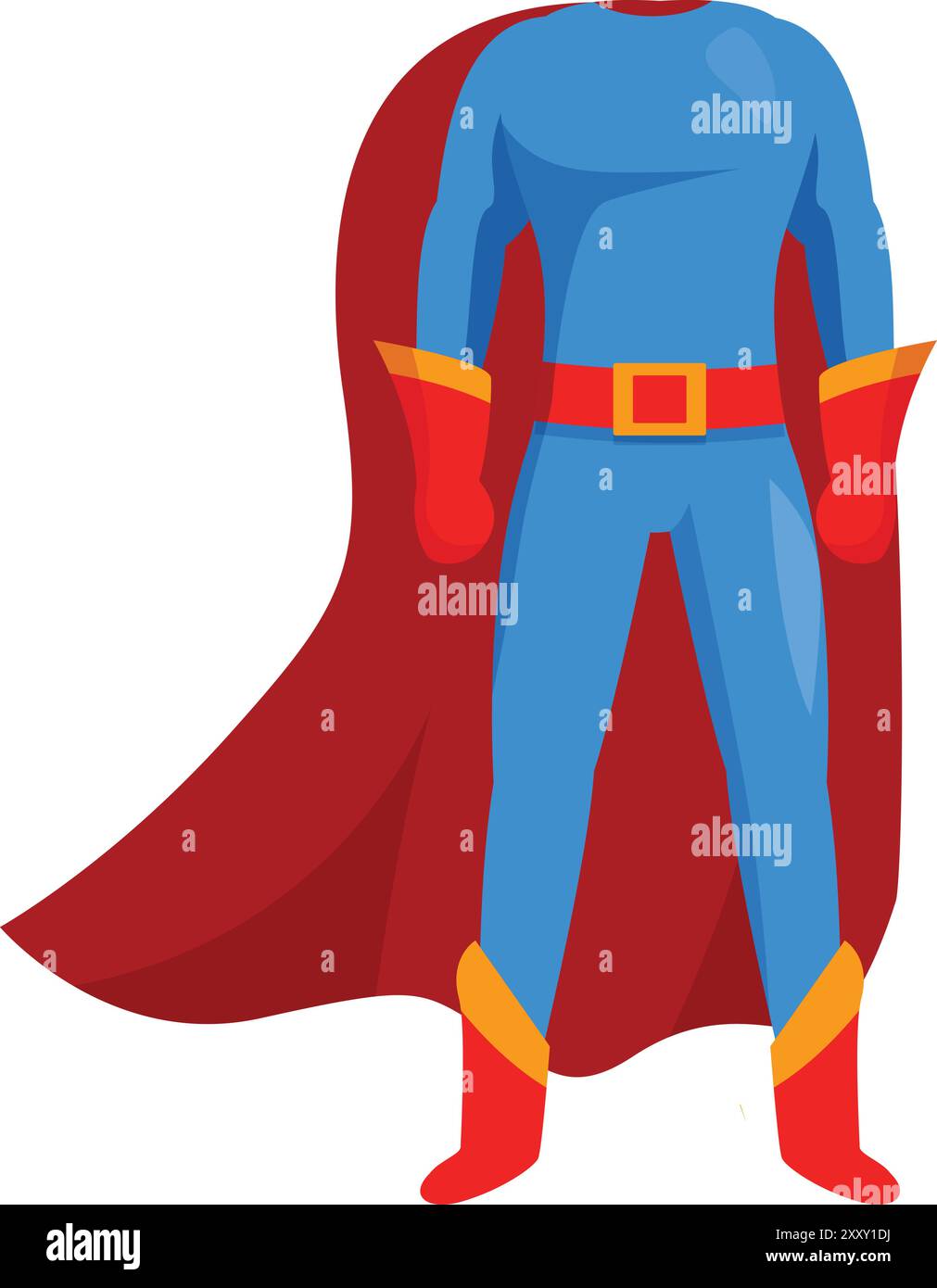 Superhero costume standing tall, ready for action and adventure Stock ...