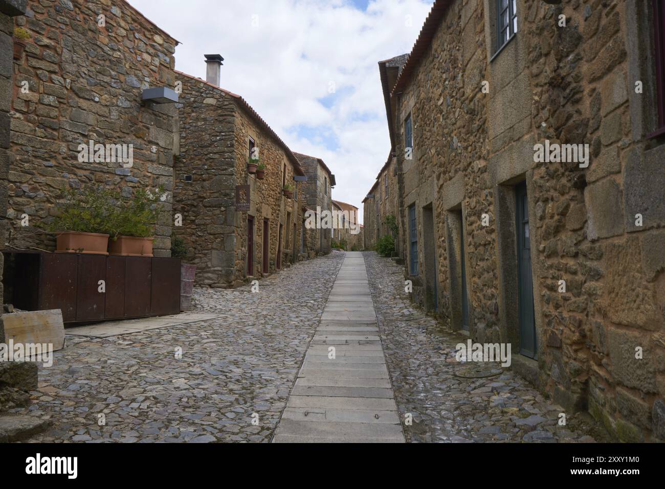 Castelo Rodrigo city castle typical buildings, in Portugal Stock Photo ...
