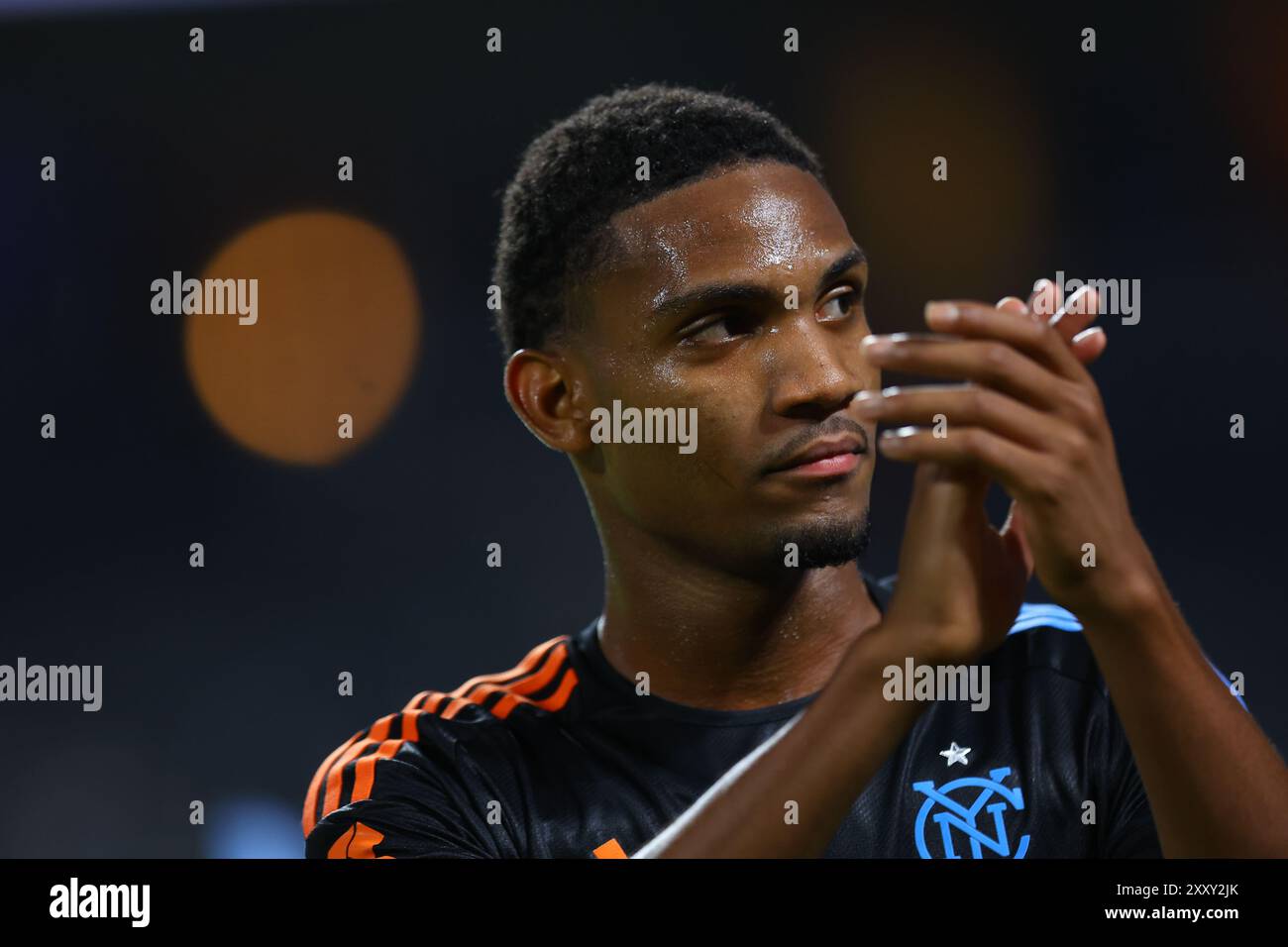 New York City FC defender Christian McFarlane #18 leaves field after ...