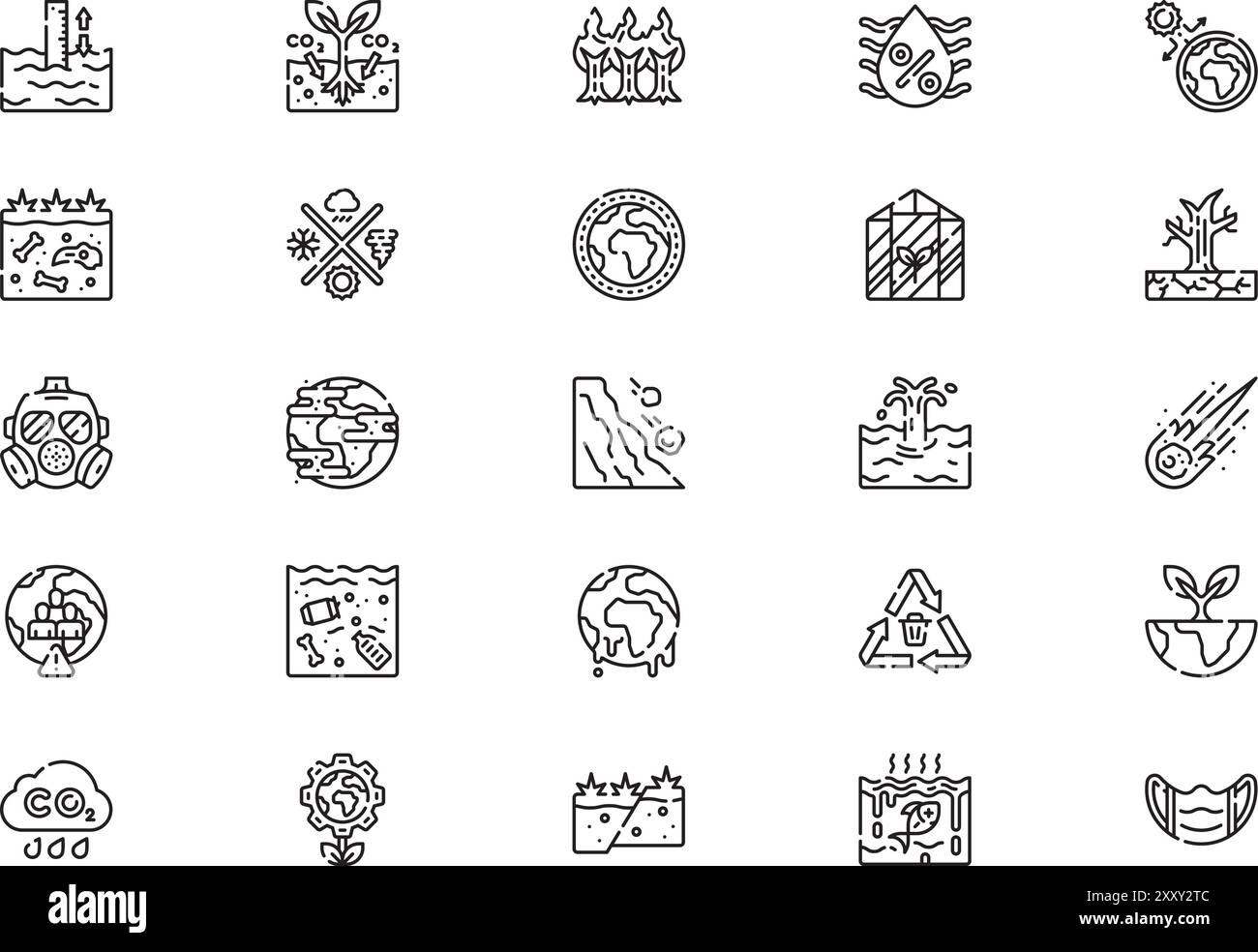 Wildfire, climate change Stock Vector Images - Alamy