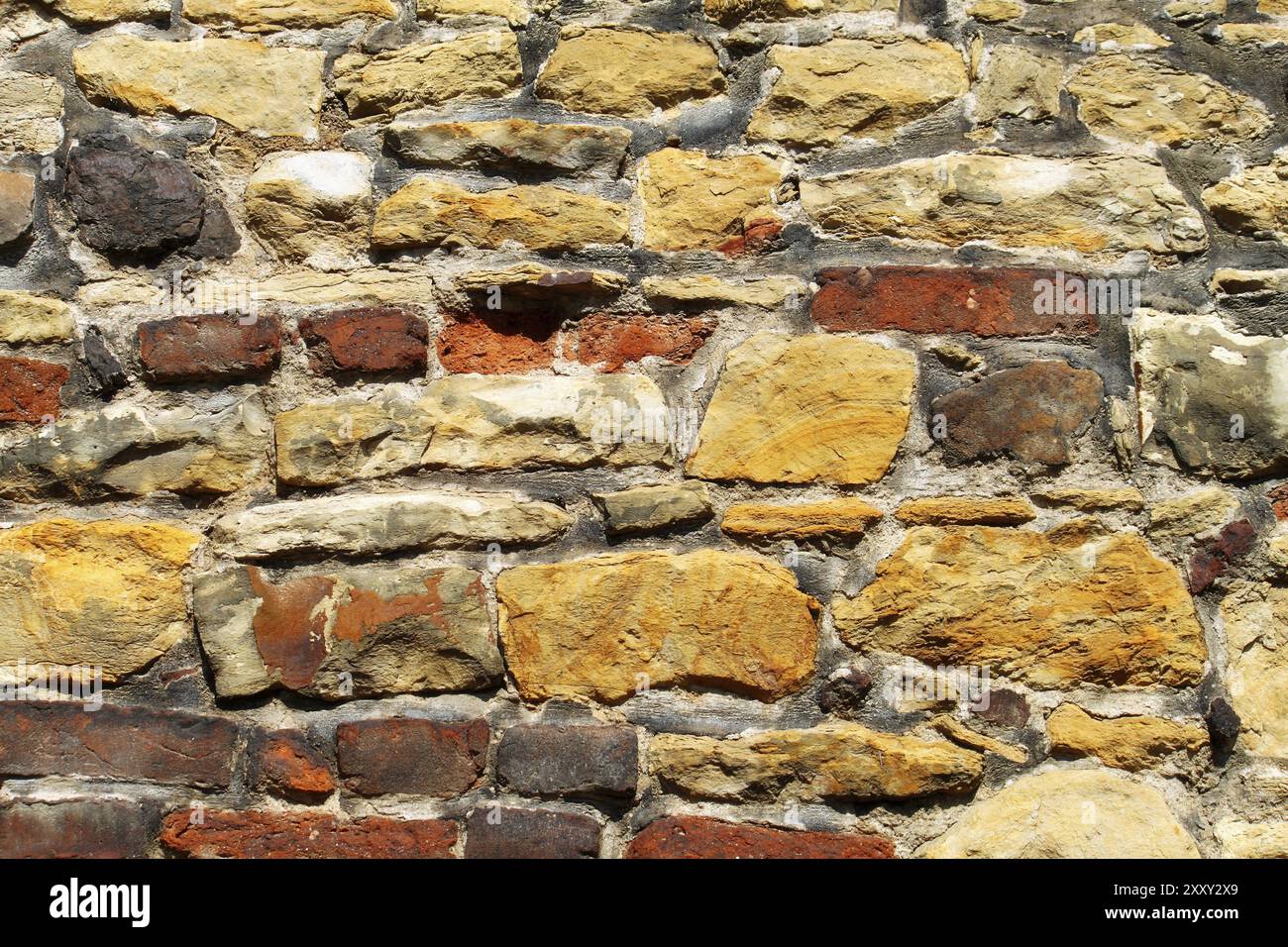Very old stone and brick wall texture Stock Photo - Alamy