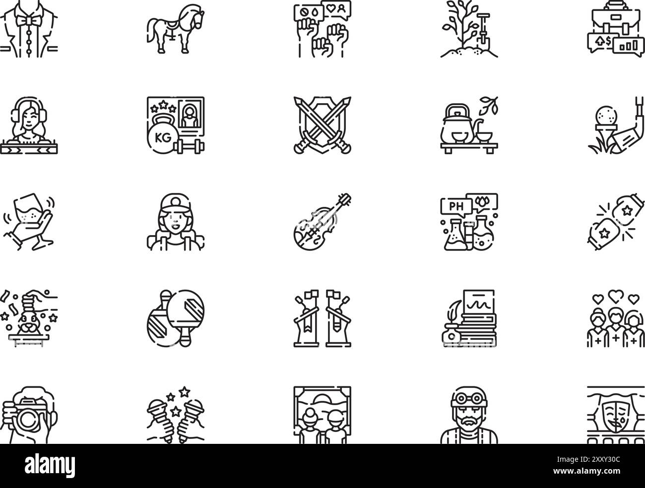 Social club icons collection is a vector illustration with editable ...