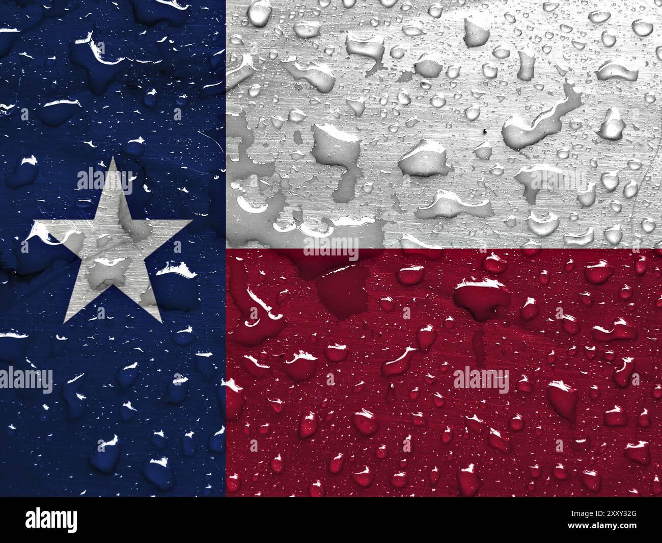 Flag of Texas with rain drops Stock Photo - Alamy