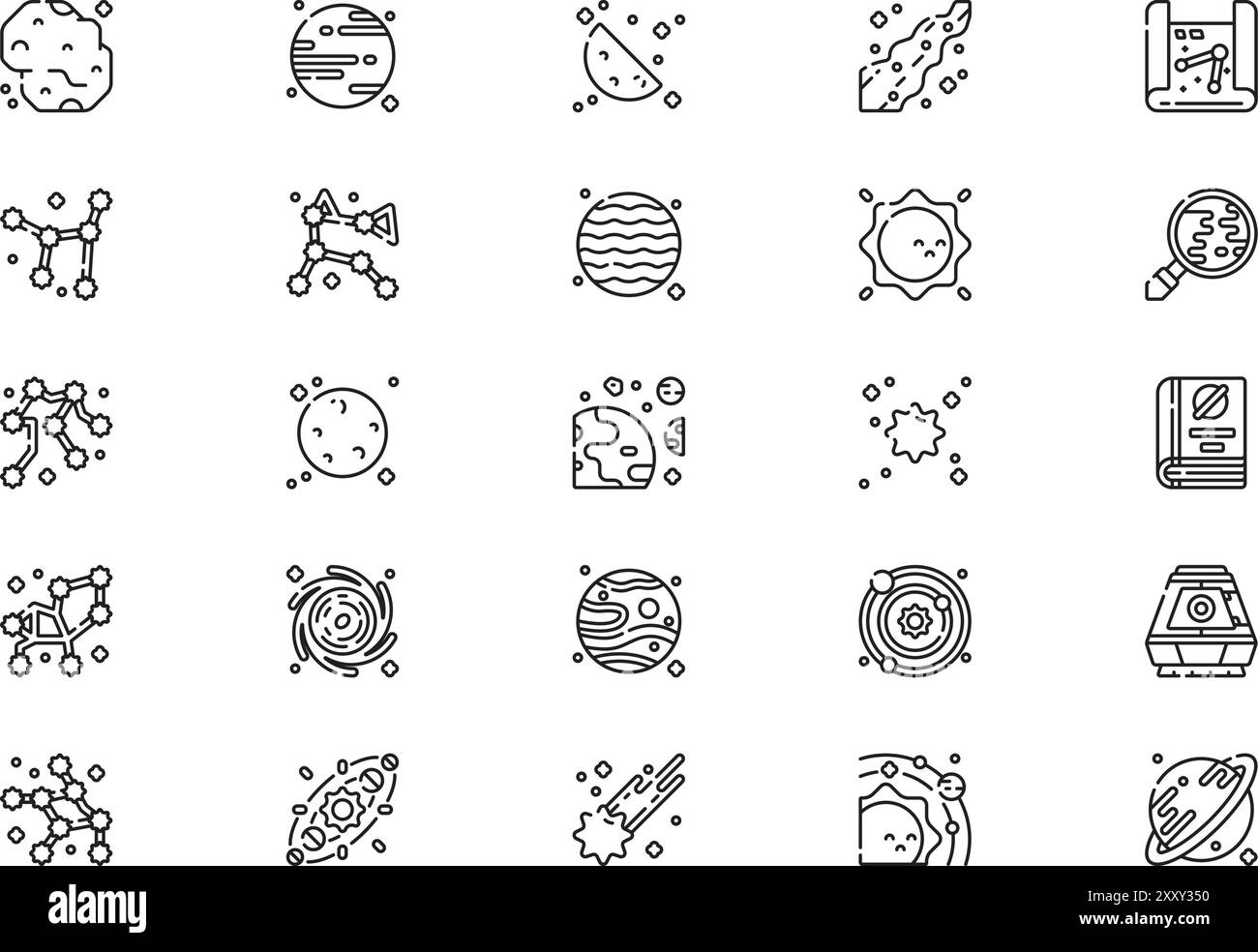 Sky map icons collection is a vector illustration with editable stroke Stock Vector Image & Art ...