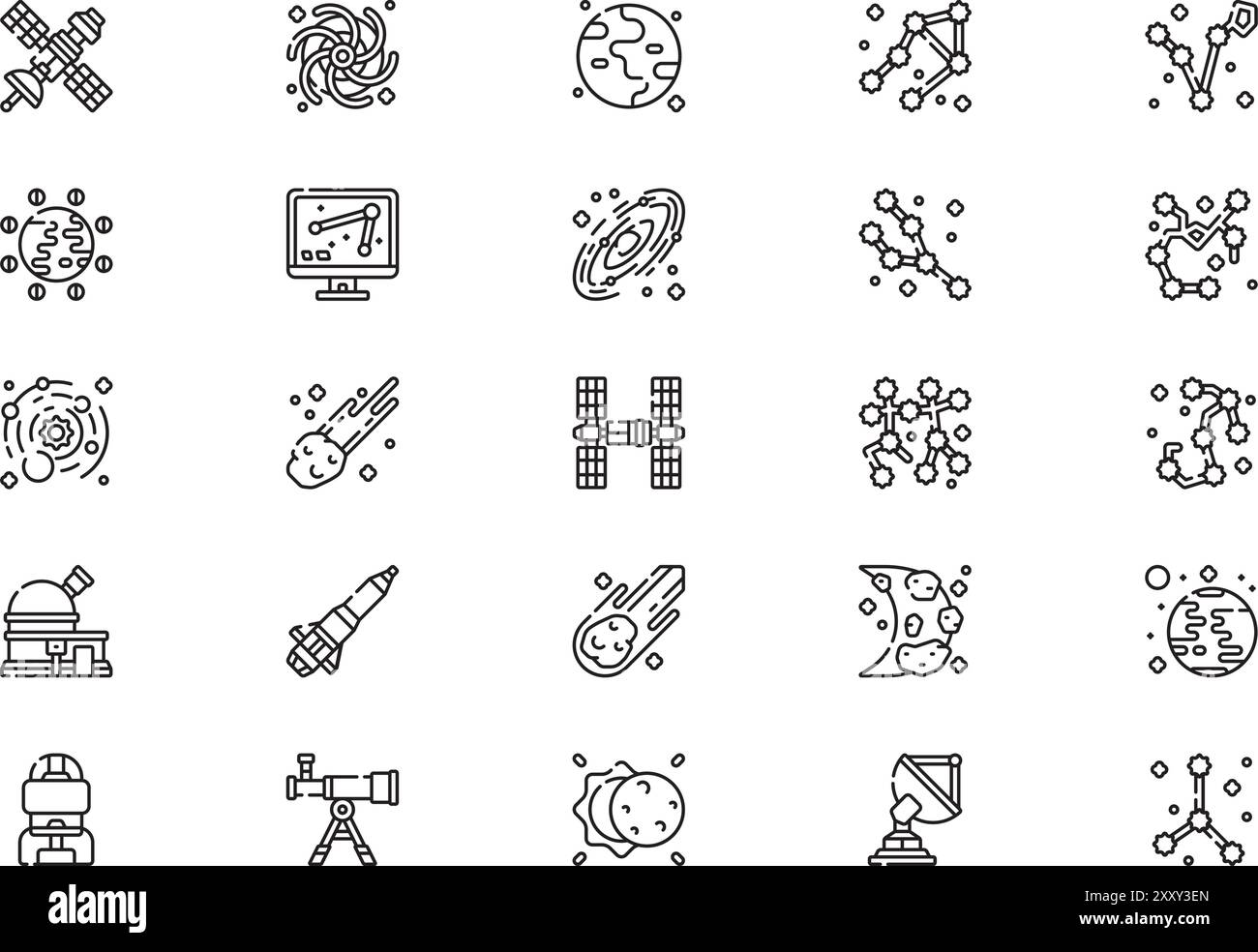 Sky map icons collection is a vector illustration with editable stroke Stock Vector Image & Art ...