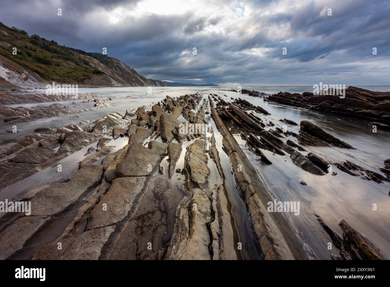 Zumaia flysch cliffs in basque hi-res stock photography and images - Alamy