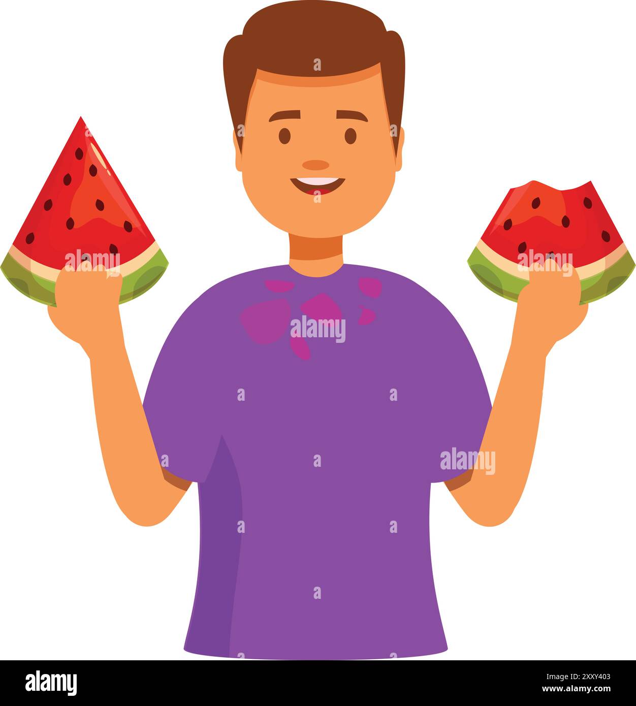 Man stain shirt food Stock Vector Images - Alamy