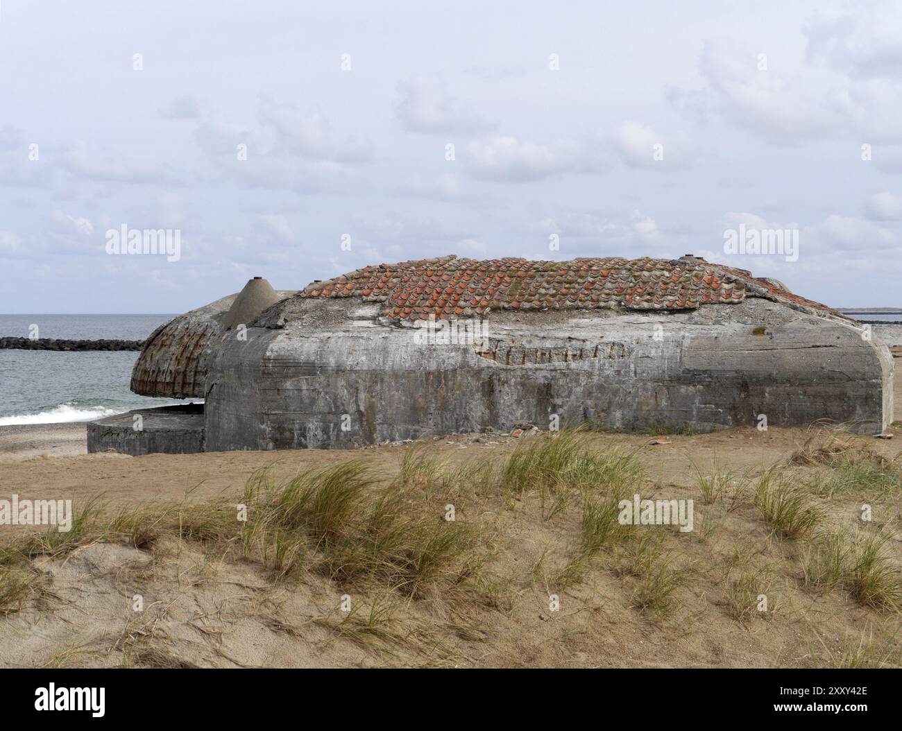 Atlantic Wall bunker Stock Photo - Alamy