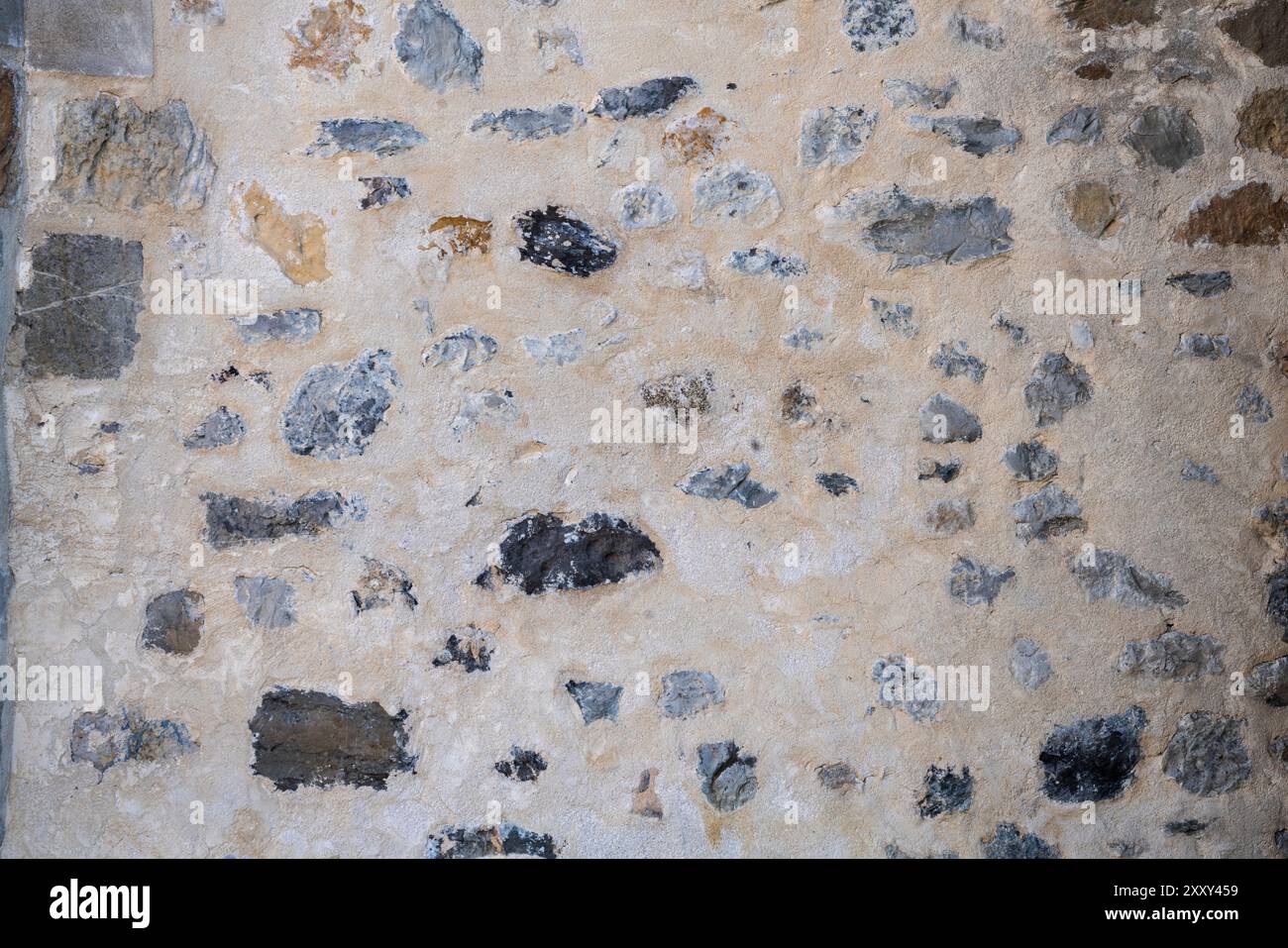 Castle Wall texture in Spain Stock Photo - Alamy