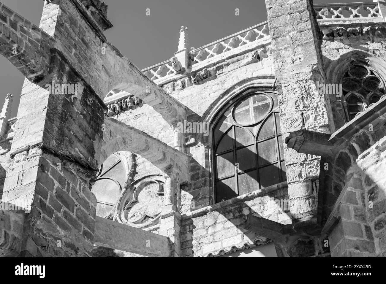 Castle church in ancient Black and White Stock Photos & Images - Alamy