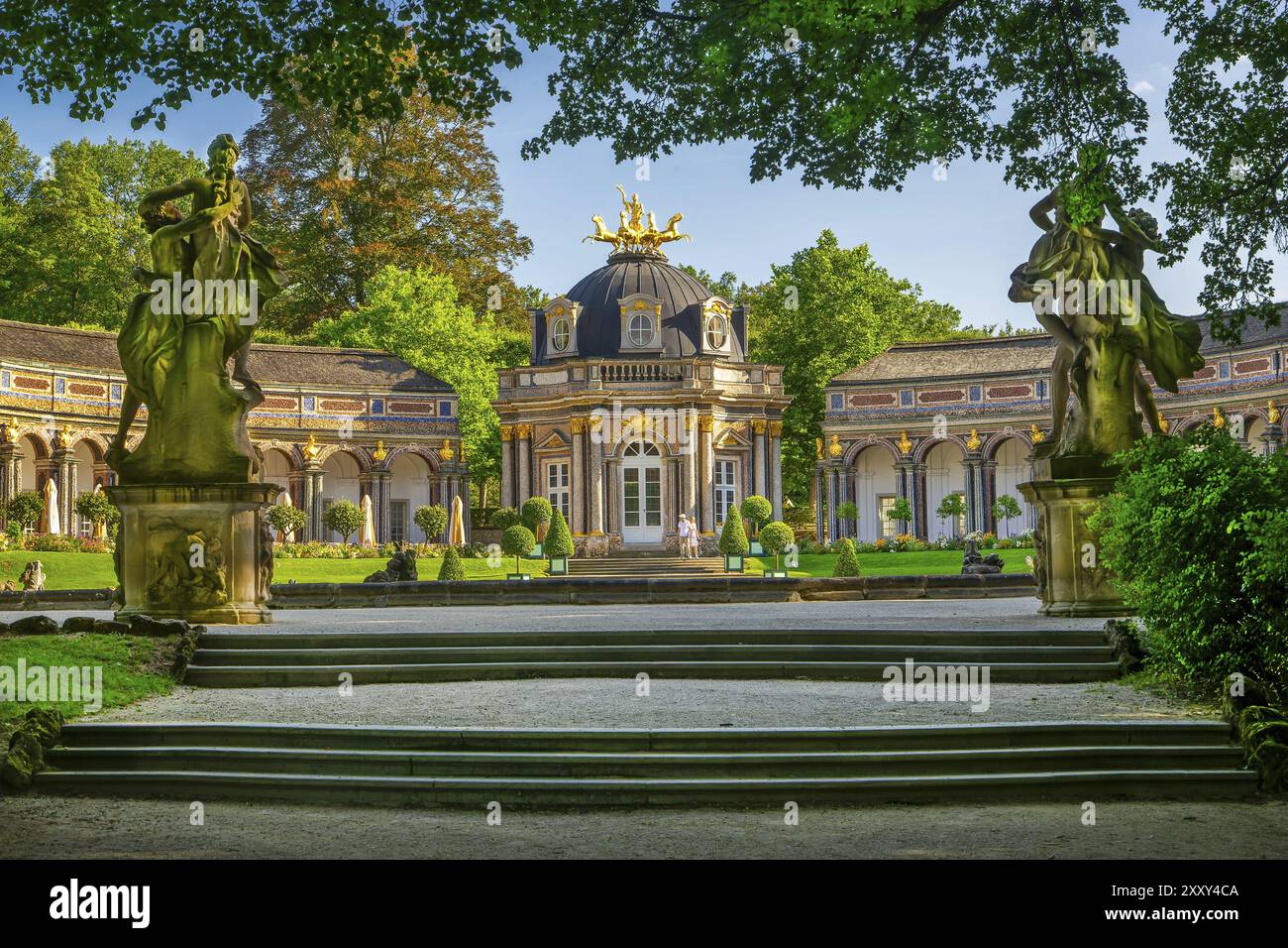 New Palace with Temple of the Sun in the Hermitage Palace Park ...