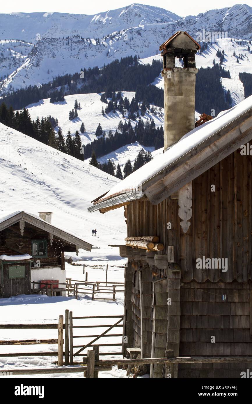 Alpine hut in the foothills of the Alps, Bavaria Stock Photo - Alamy