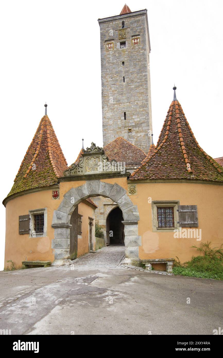 Castle gate in Rothenburg ob der Tauber Stock Photo - Alamy