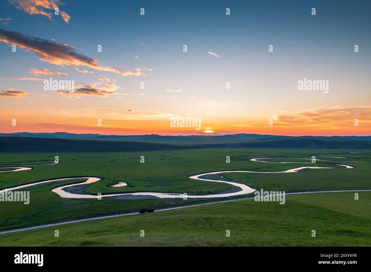 Scenery of Mozhigele River in Hulunbuir Grassland, Hulunbuir City ...