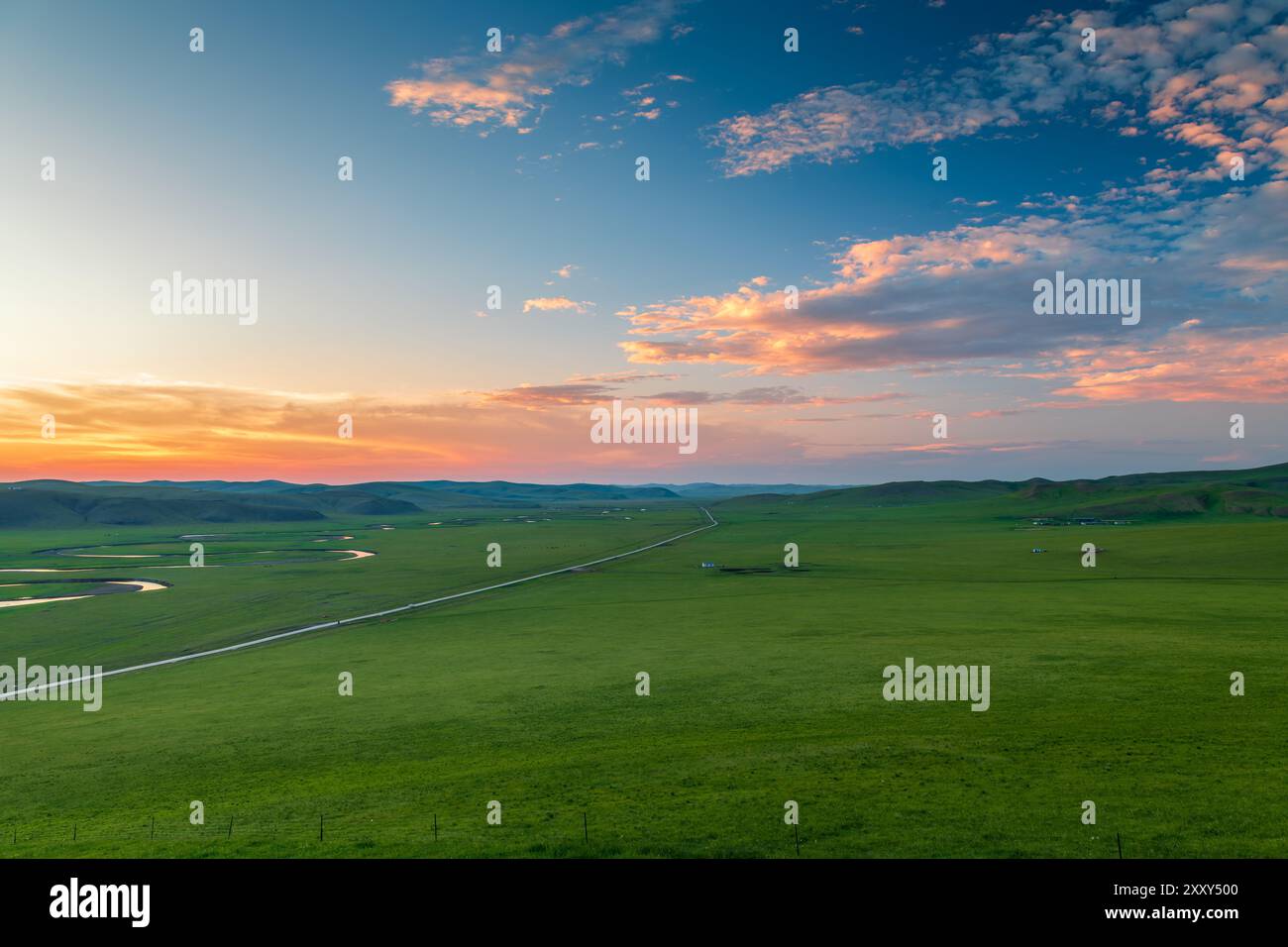 Scenery of Mozhigele River in Hulunbuir Grassland, Hulunbuir City ...