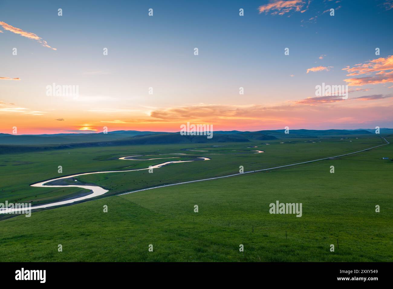Scenery of Mozhigele River in Hulunbuir Grassland, Hulunbuir City ...