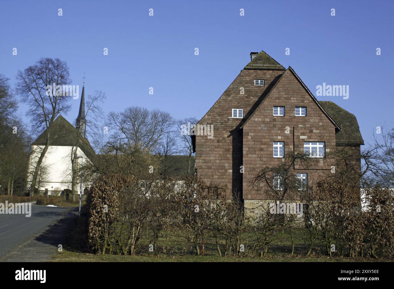 Catholic rectory Falkenhagen Stock Photo - Alamy