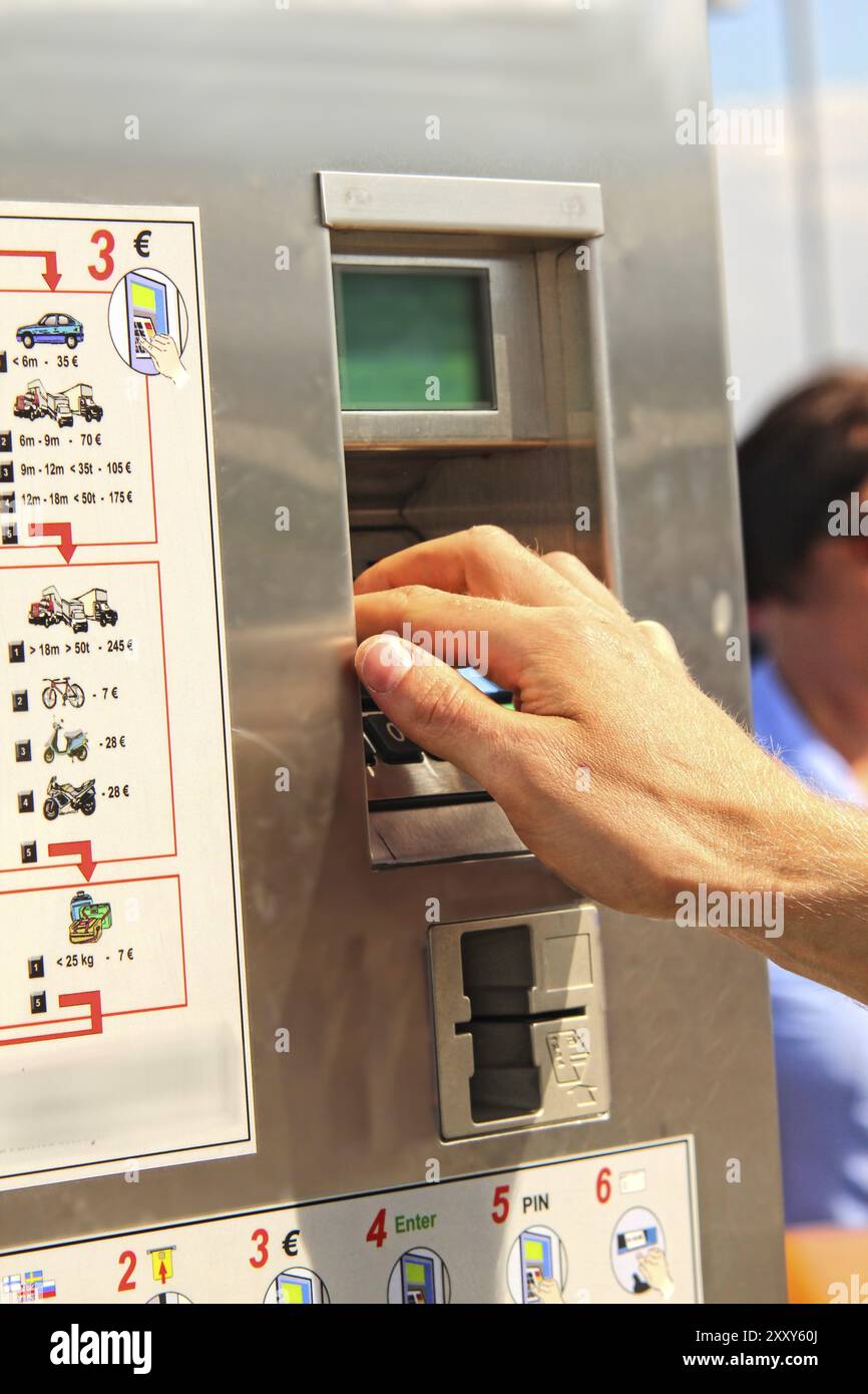 Ticket vending machine, commonly used for public transport Stock Photo ...