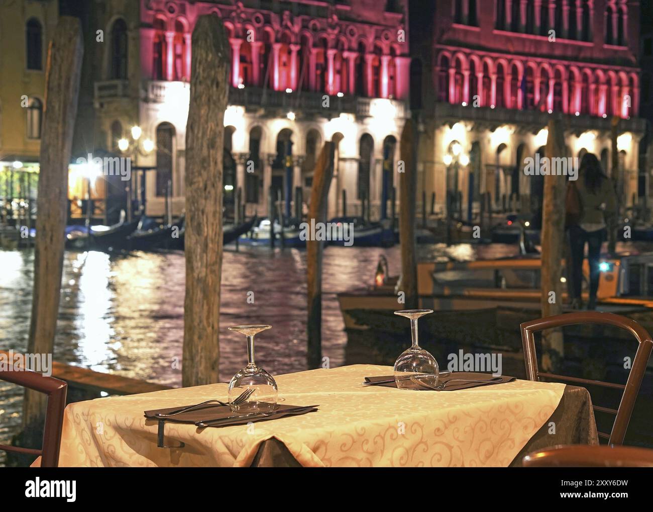 Table on the Grand Canal Stock Photo - Alamy