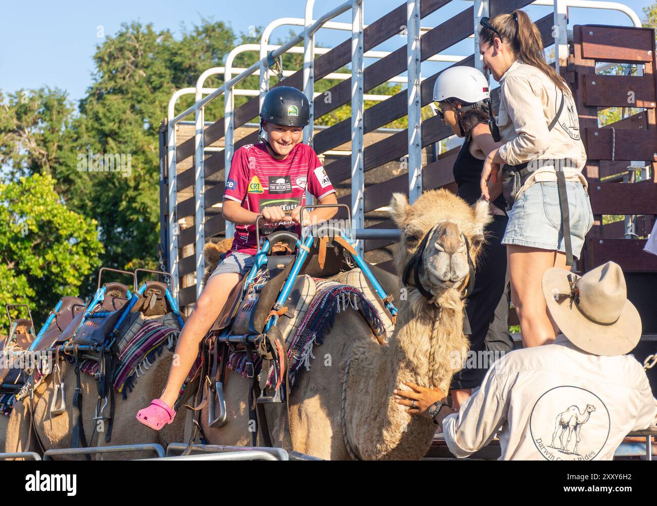 Darwin camel rides at Mindil Beach Sunset Market, The Gardens, City of ...