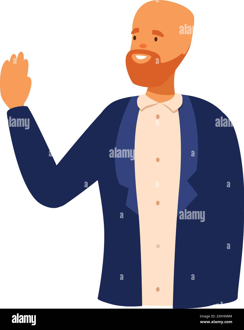 Office man waving hand Stock Vector Images - Alamy