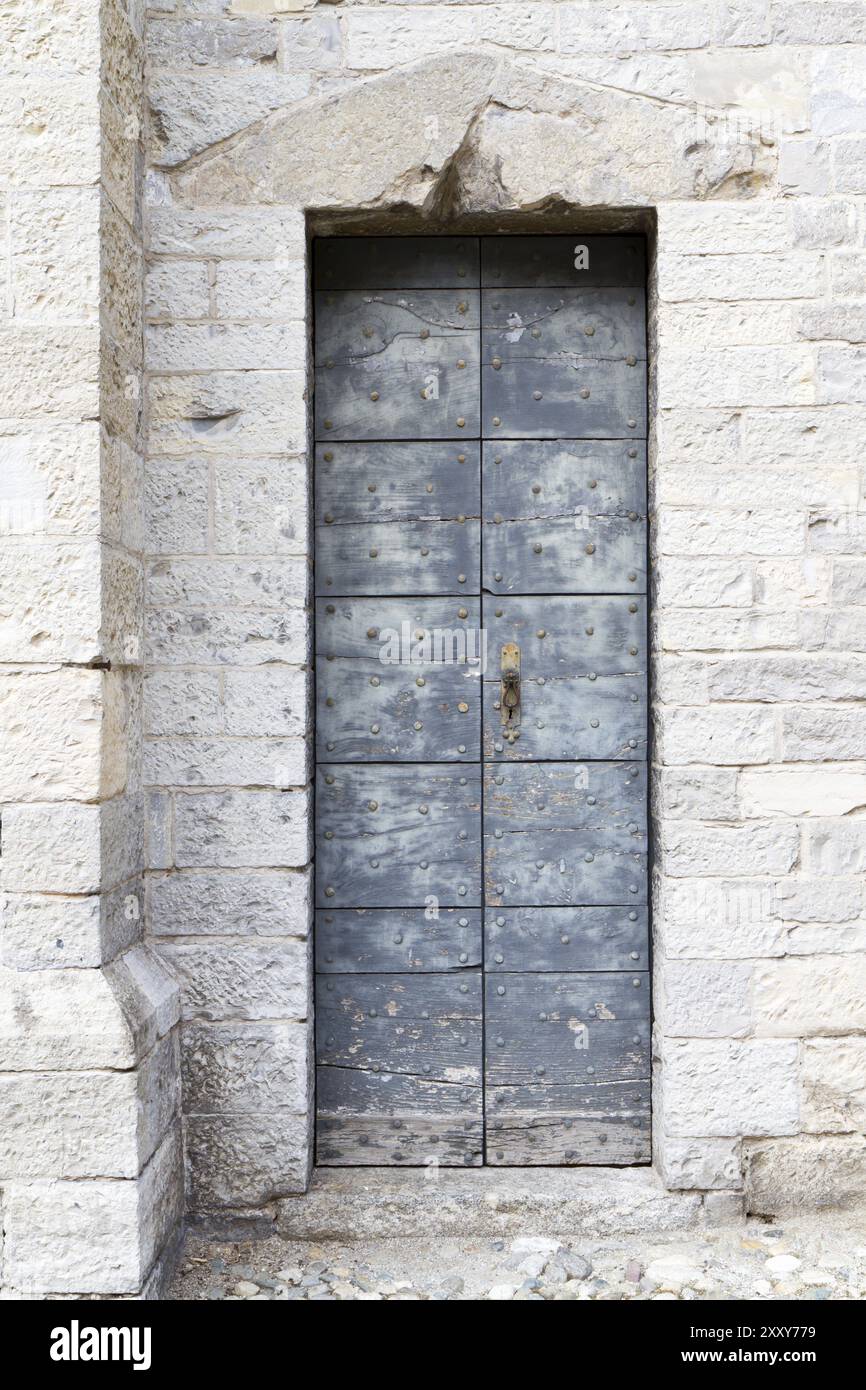 Historic church door in Italy Stock Photo - Alamy