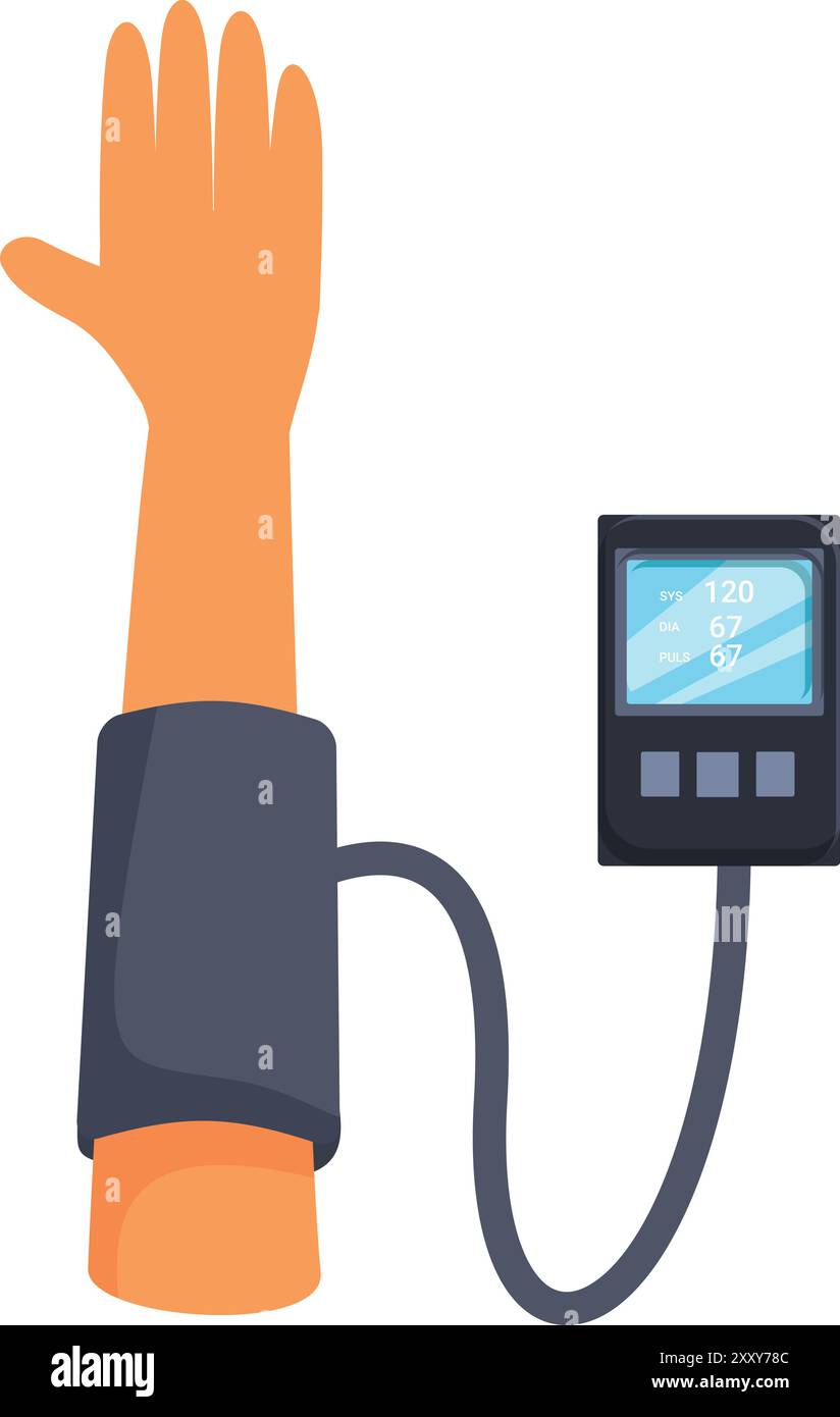 Doctor is checking a patient's blood pressure using a sphygmomanometer ...
