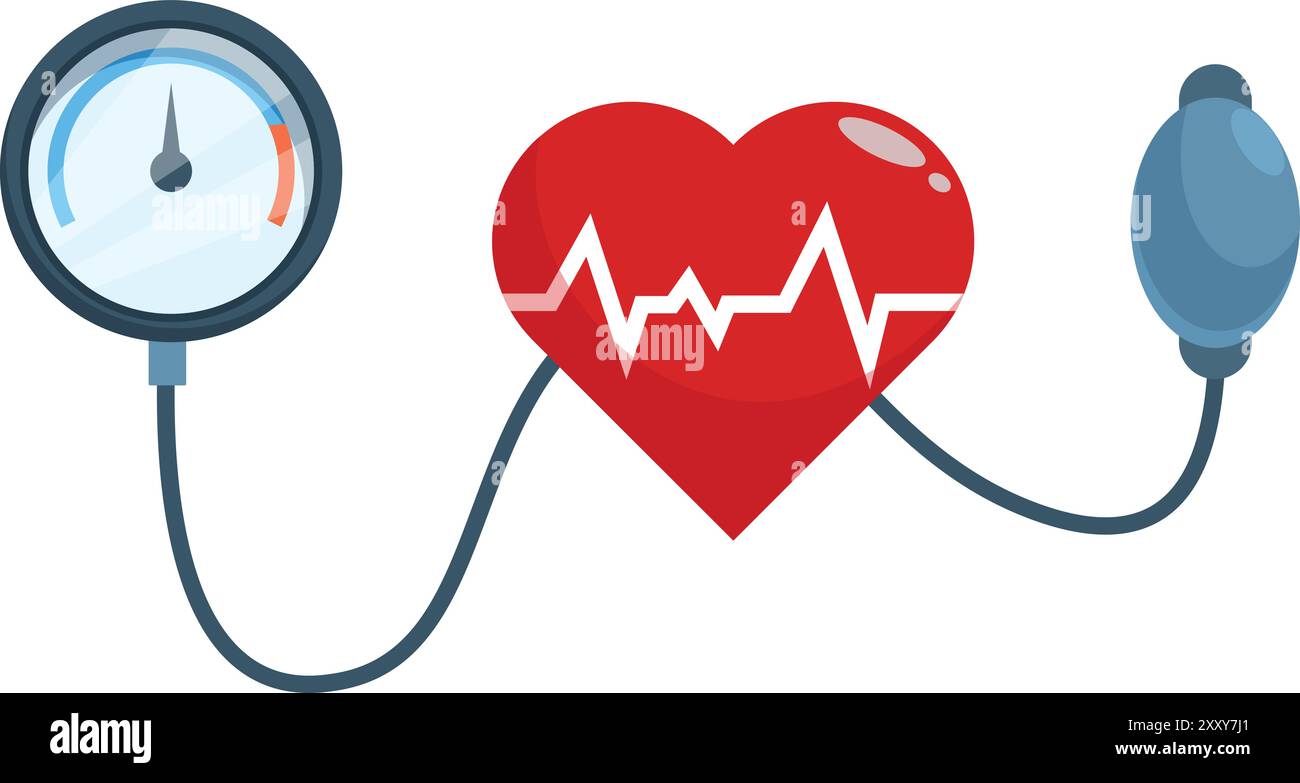 Blood pressure measuring device showing normal blood pressure with a ...
