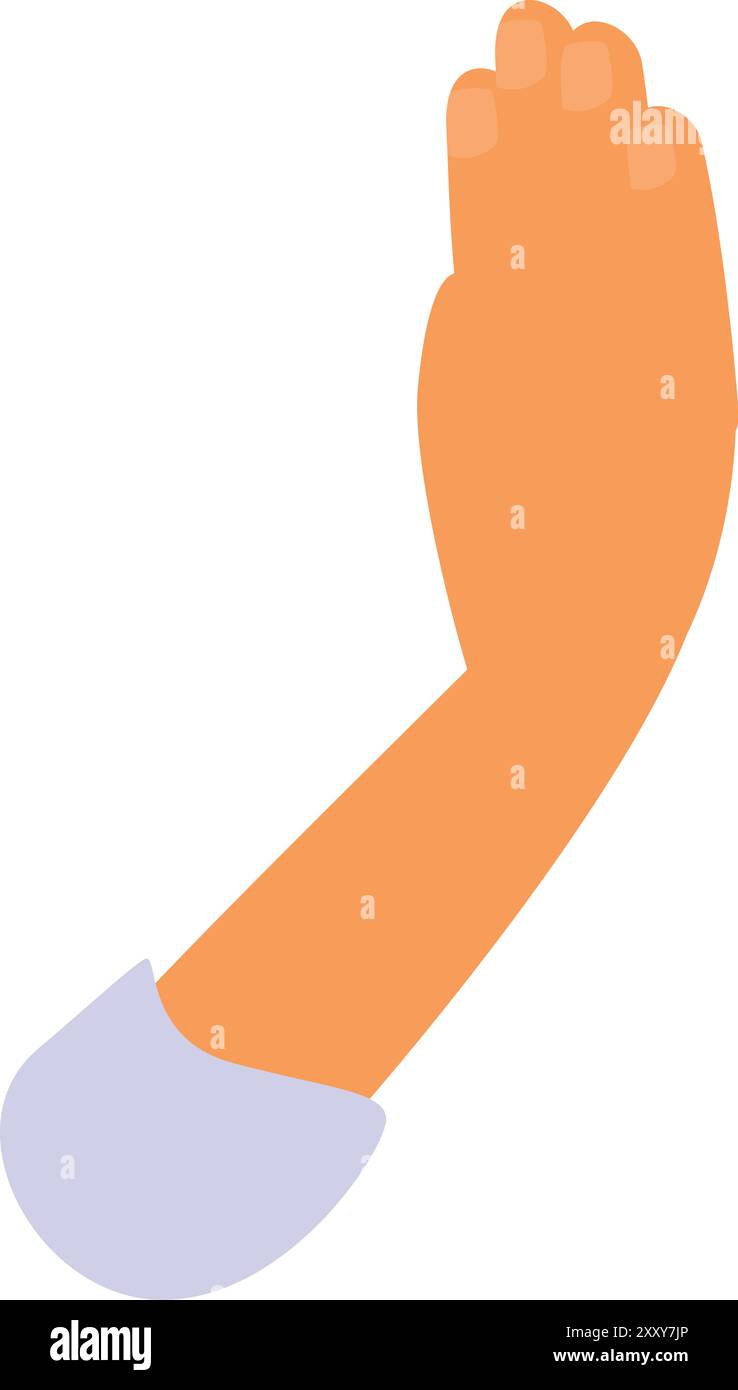 Human hand showing stop gesture, open palm, warning, body language ...